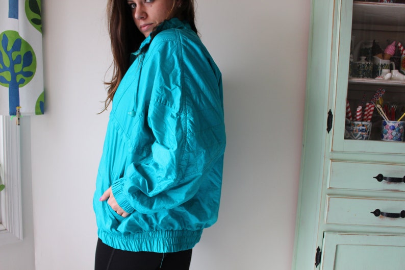 1980s BRIGHT Blue Jacket....size Large Xlarge...colorful. - Etsy