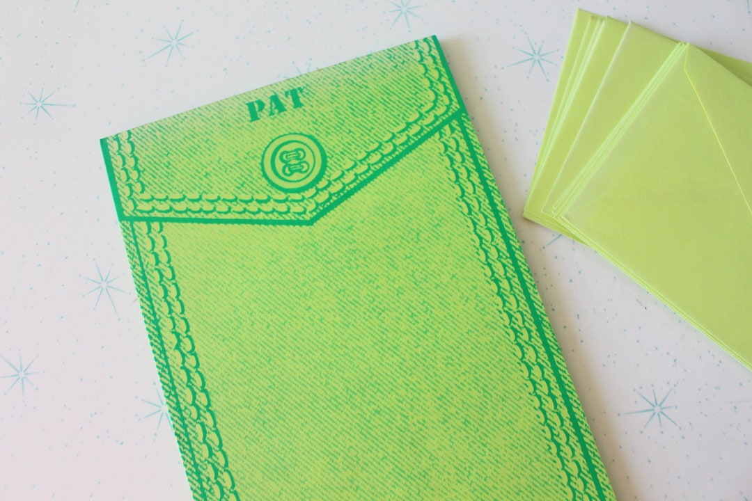 Vintage 80s NOS PAT Letter P Stationary Notebook Paper Pad....birthday ...