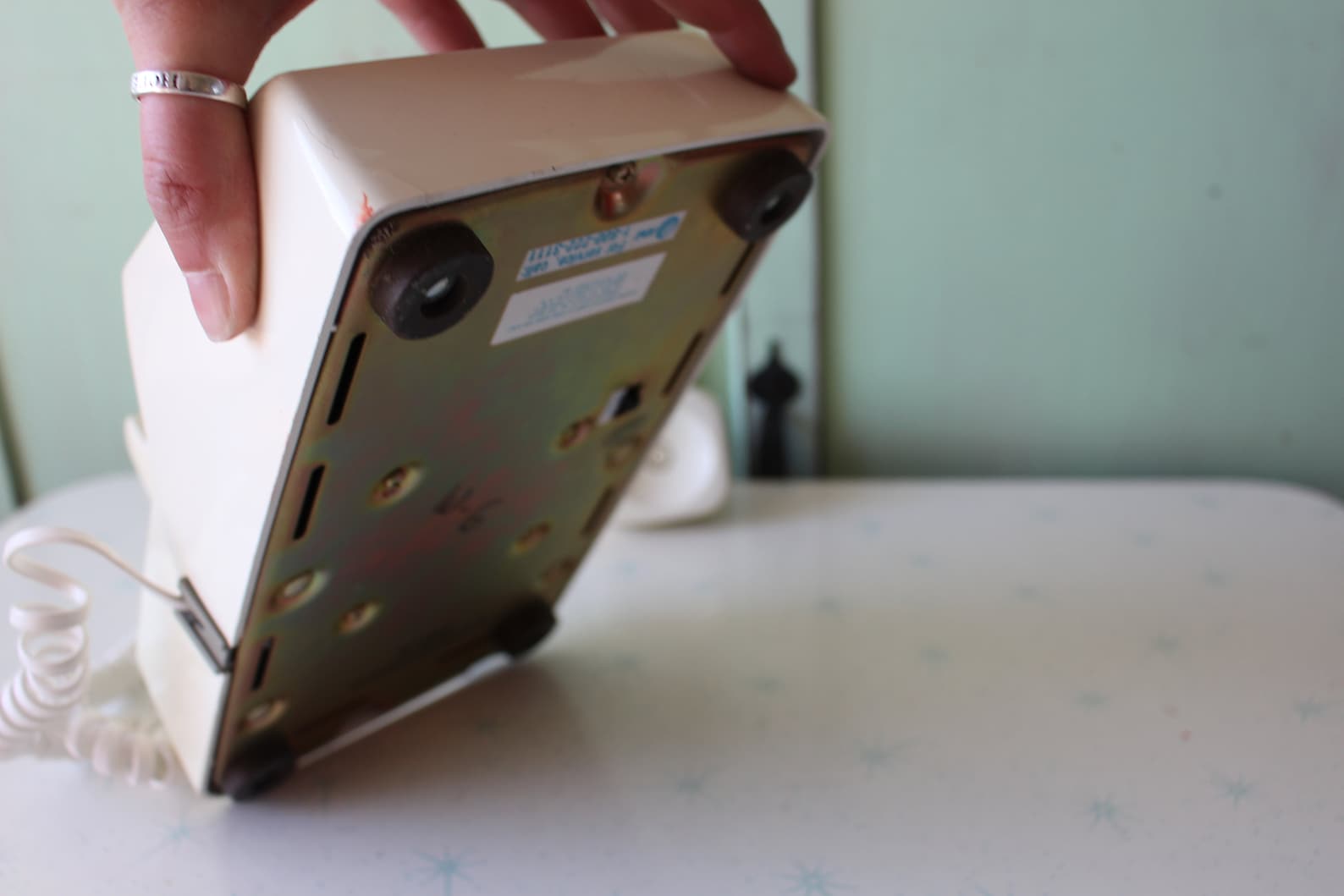 1960s 1970s Creamy White Rotary Telephone...retro. Diner. Rad. | Etsy