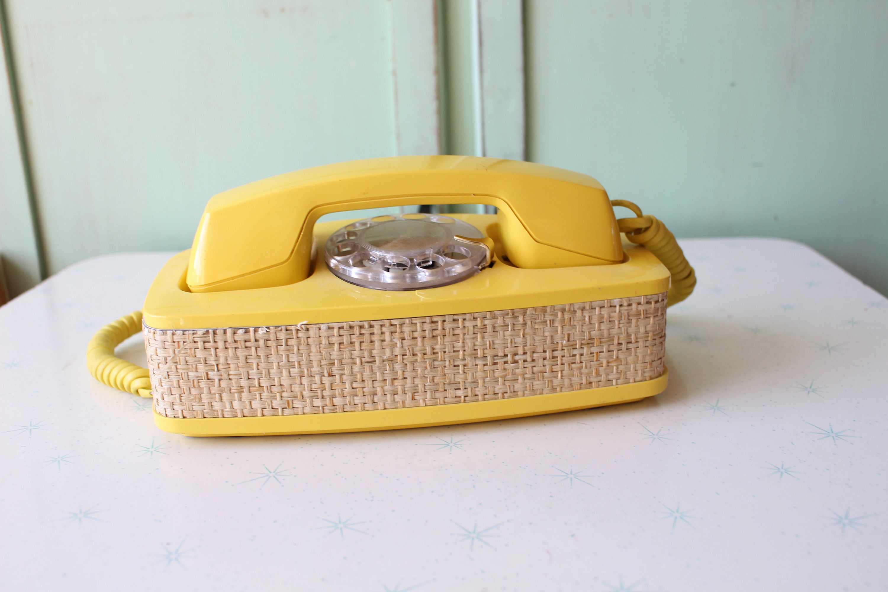 1960s 1970s Yellow Telephone.....retro. Diner. Rad. 1960s | Etsy