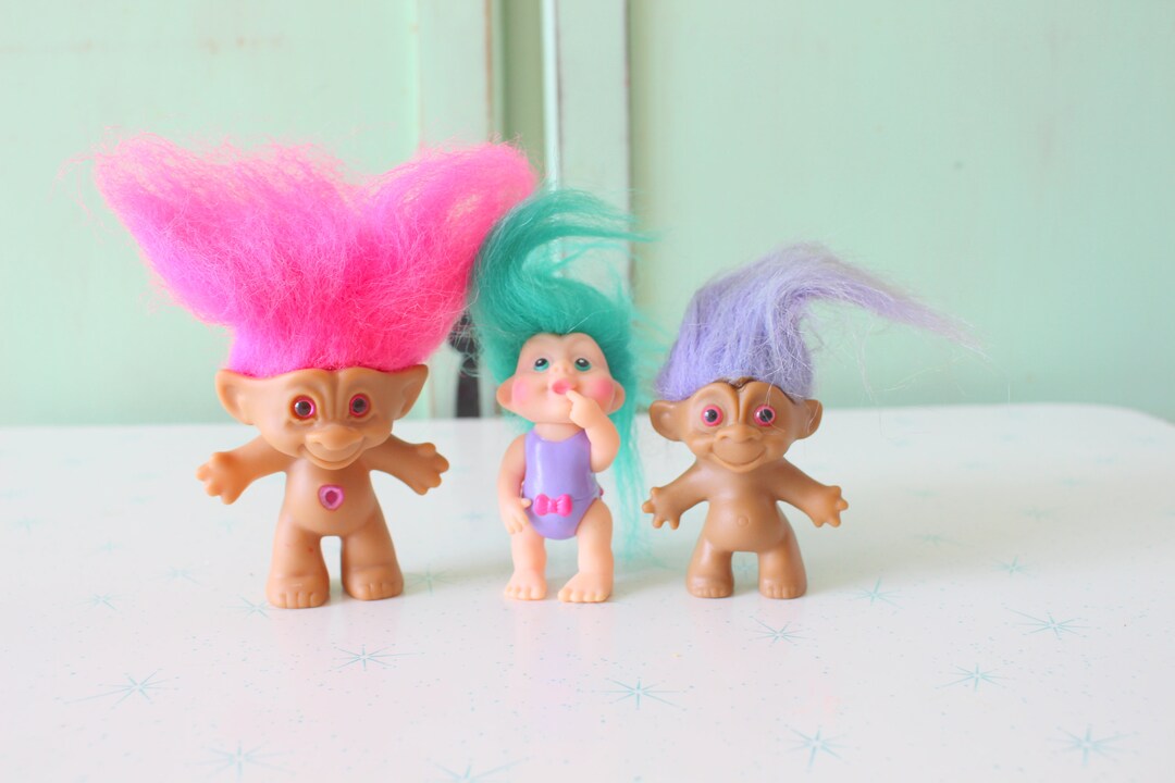 Vintage TROLLS Doll Set...doll. Collectible. Troll. 1980s. - Etsy