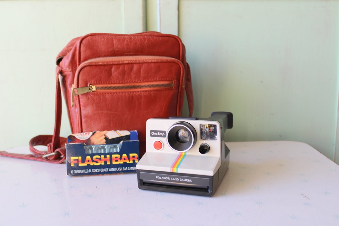 Vintage Polariod Camera With Bag/ Case......retro. Photo Prop. Camera ...