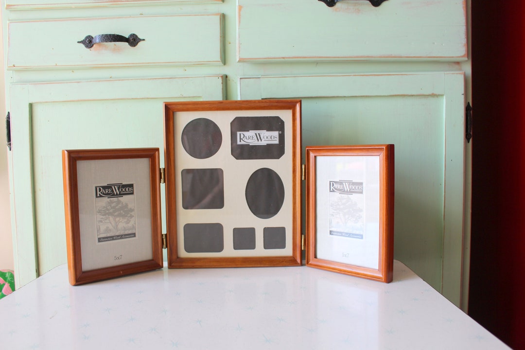 1970s 80s Wooden Collage Vanity Picture Frame....70s Home. Novelty ...