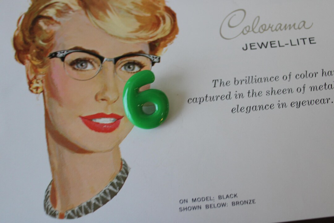 1980s Vintage Number 6 Pin: Retro Enamel Brooch (NOS) - Etsy