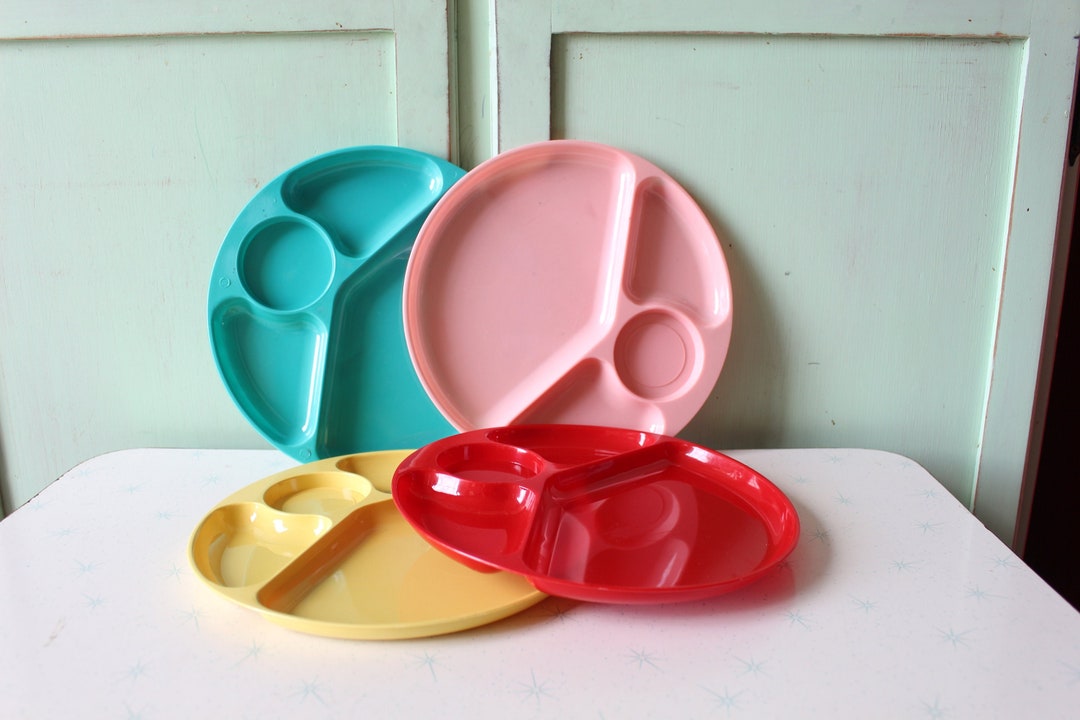 60s 70s Vintage Atomic COLORFUL Plates Tray Set.....vintage Home. 1970s ...