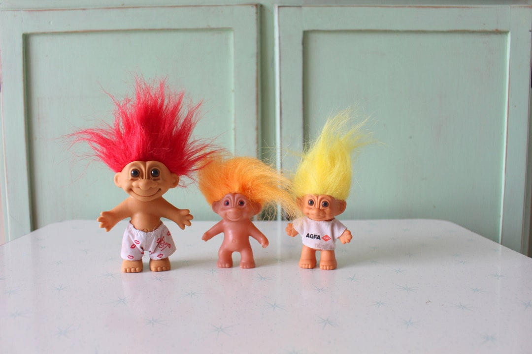 Vintage RAINBOW TROLL Doll Set..collectible. Troll. 1980s. 1990s ...