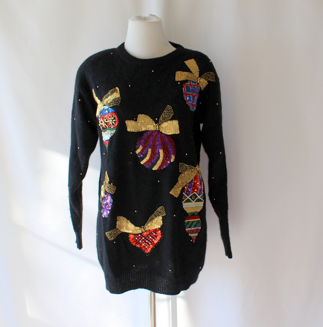 Vintage CHRISTMAS TREE Jingle Bell Holiday Sweater.....costume ...
