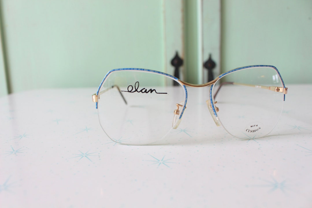 1970s Elan Optical Frames: Retro Blue Glasses, New Old Stock - Etsy
