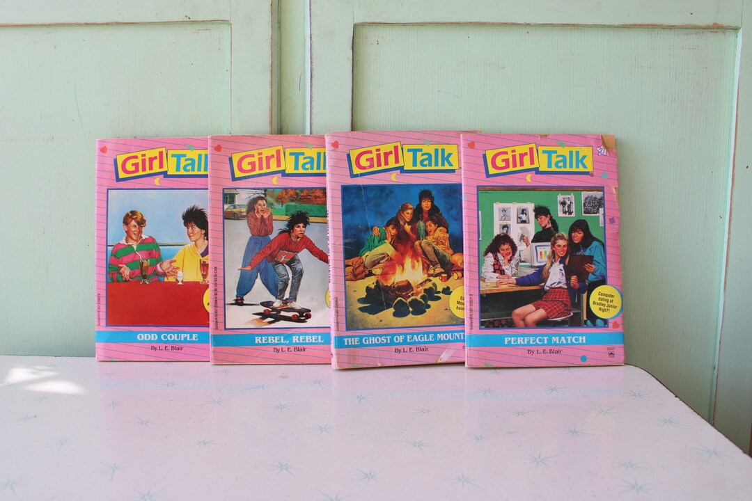Vintage GIRL TALK Book Set of 4.......high School. Instant Collection ...