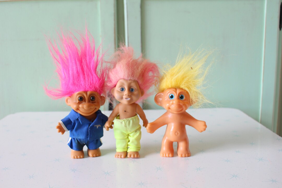 Vintage TROLLS Doll Set...doll. Collectible. Troll. 1980s. 1990s ...