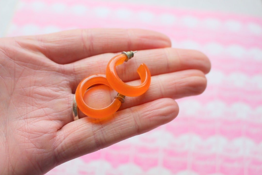 1970s Vintage Mod Groovy Hoop Earrings.....studs. Retro. Hoops. Fancy ...