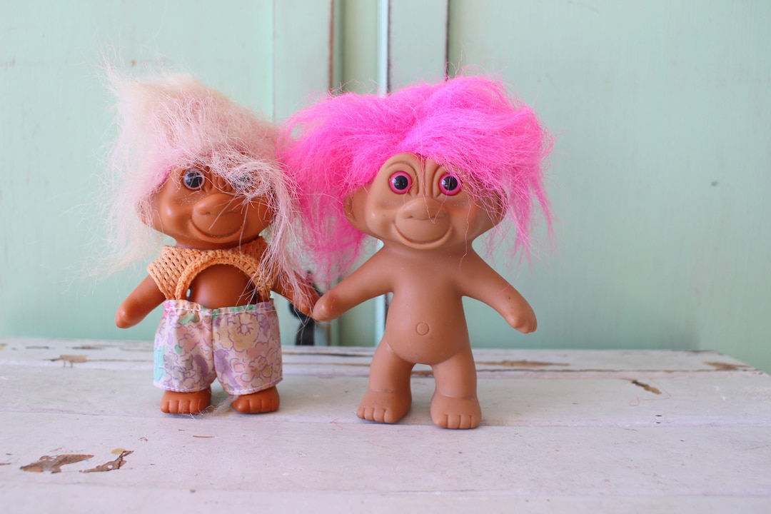 Vintage TROLLS Doll Set...doll. Collectible. Troll. 1980s. 1990s ...