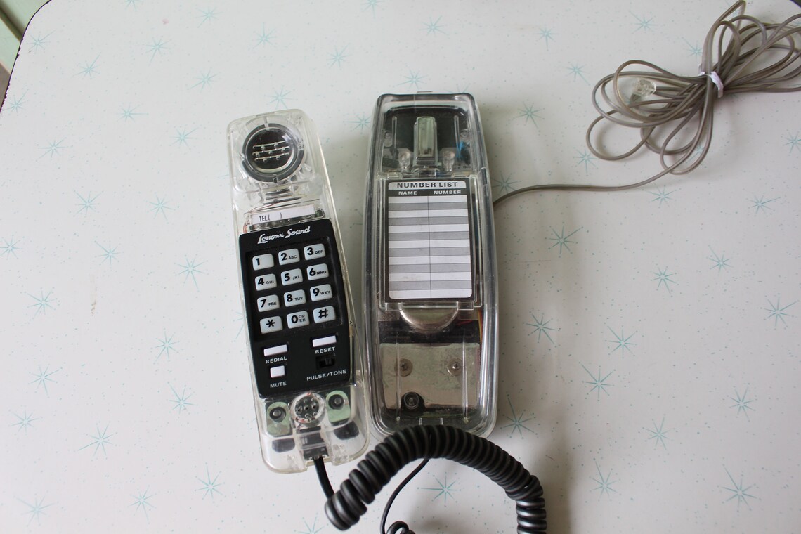 1980s CLEAR Telephone....retro. Mod. Diner. Rad. 80s Phone. - Etsy