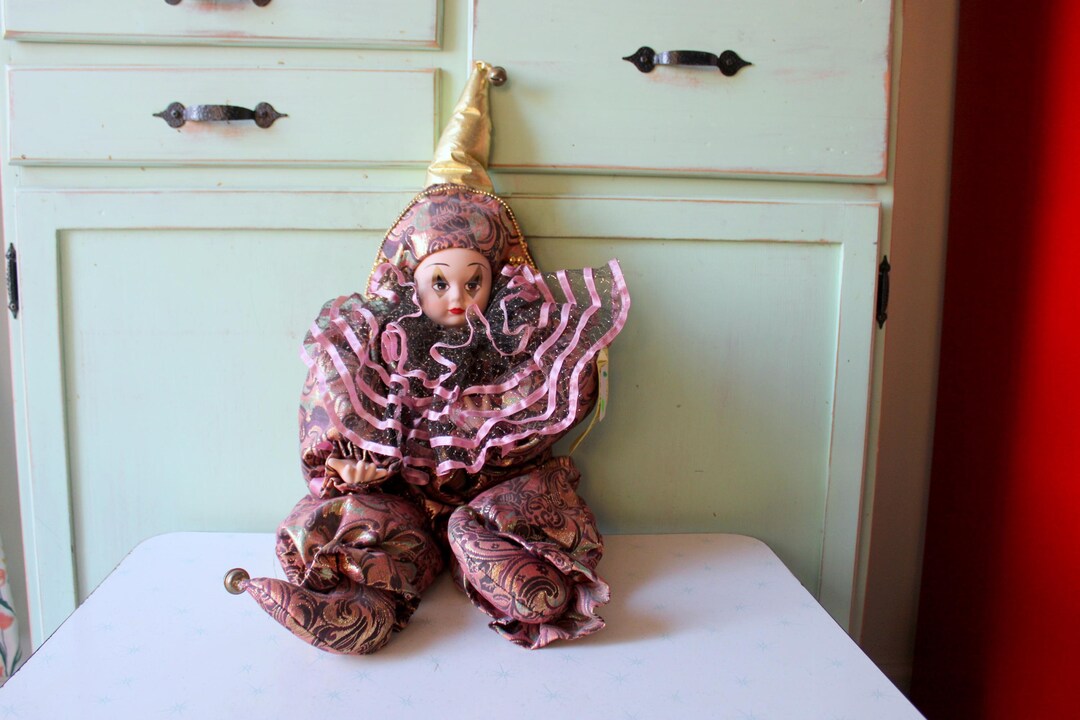 Vintage Mime Clown Doll: Ceramic Lace Masquerade, 1980s - Etsy