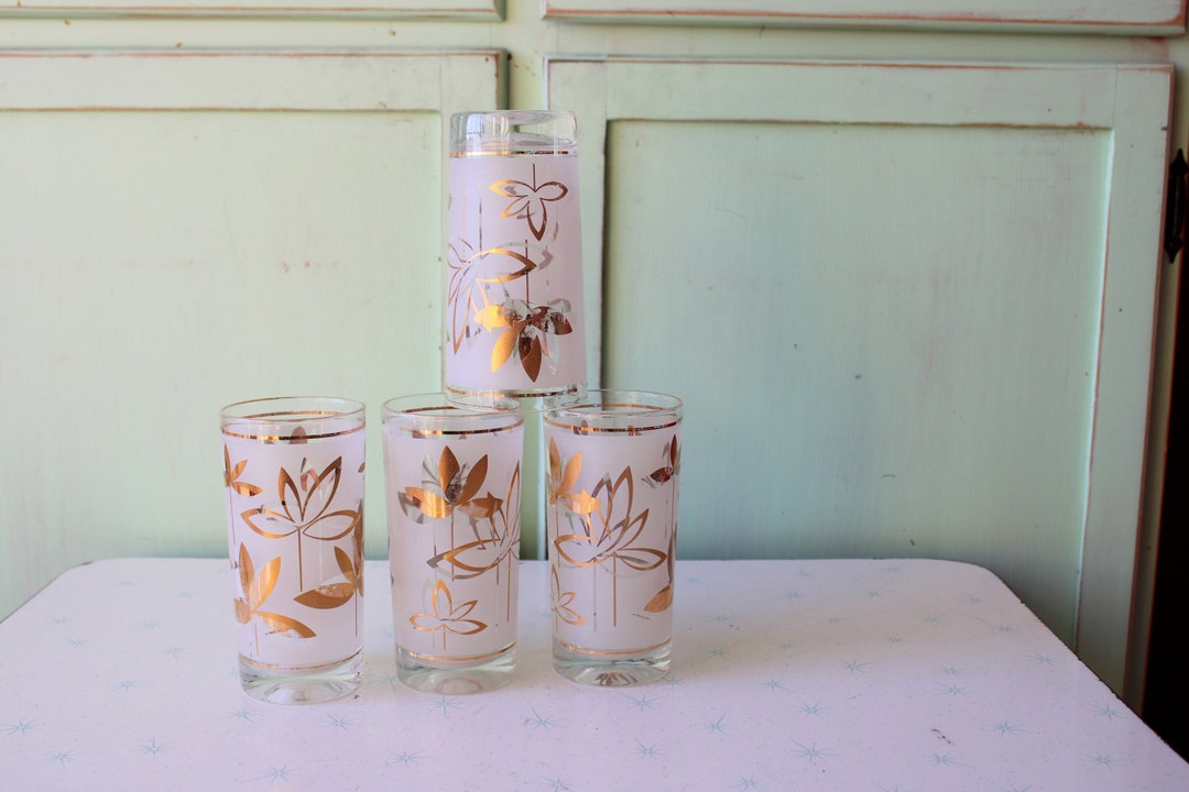 Set of 4 Vintage RETRO 1970s Atomic Juice Glasses.....retro Kitchen ...
