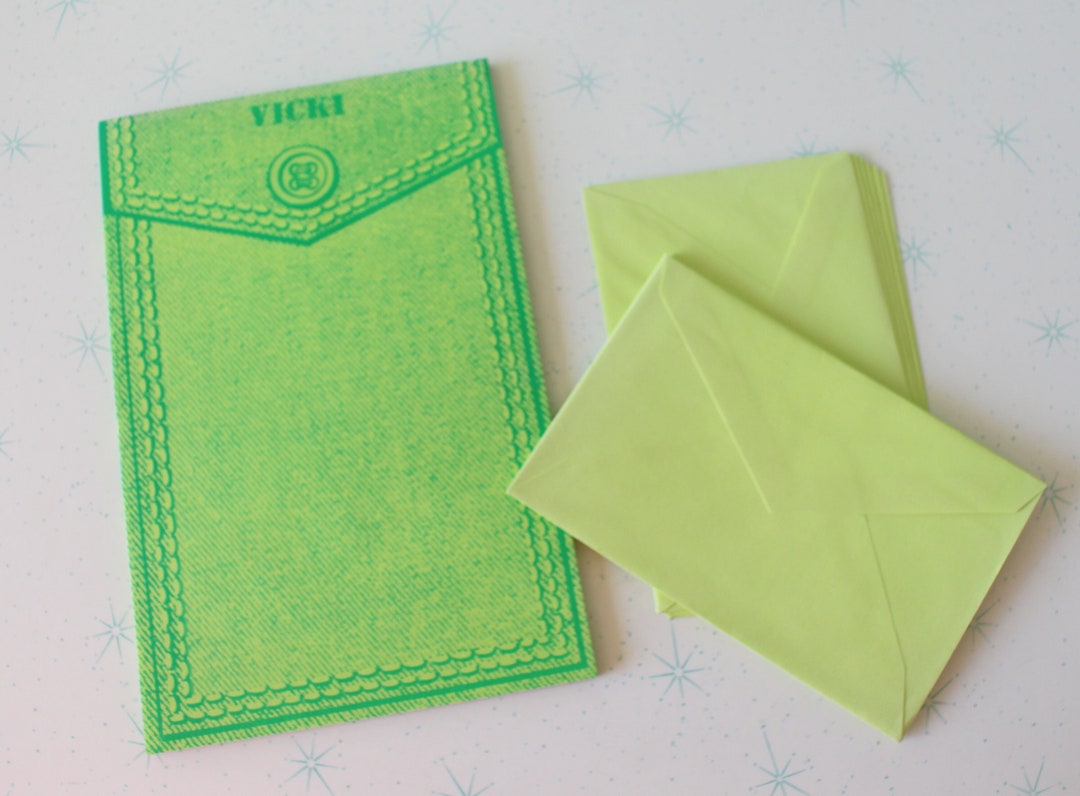 Vintage 80s Letter Stationary: NOS Notebook Paper Pad - VICKI - Etsy