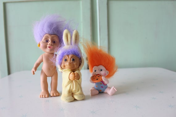 Vintage TROLLS Doll Set..baby Doll. Collectible. Troll. 80s. | Etsy