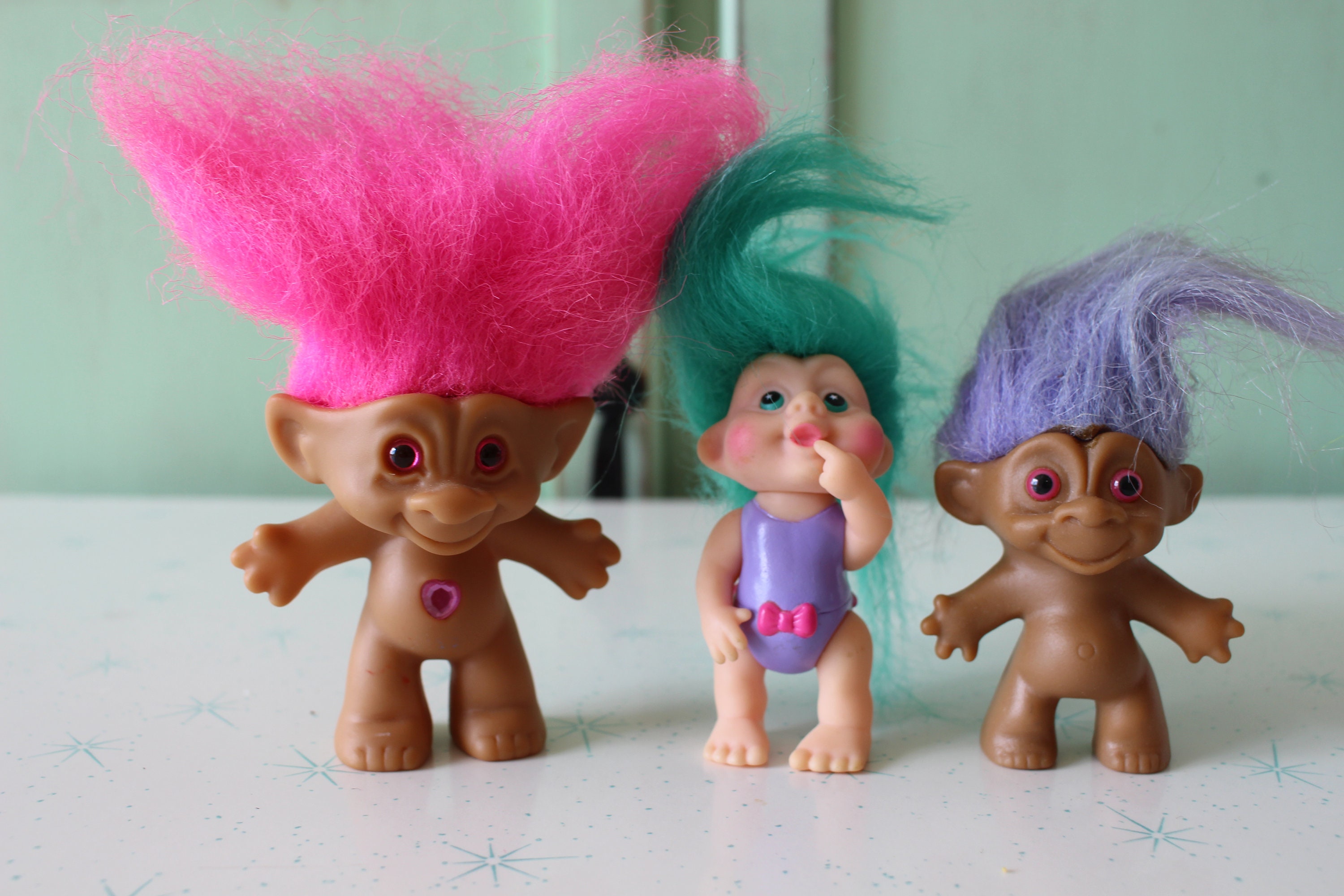 Vintage TROLLS Doll Set: 1980s-90s Kitsch Collectibles - Etsy