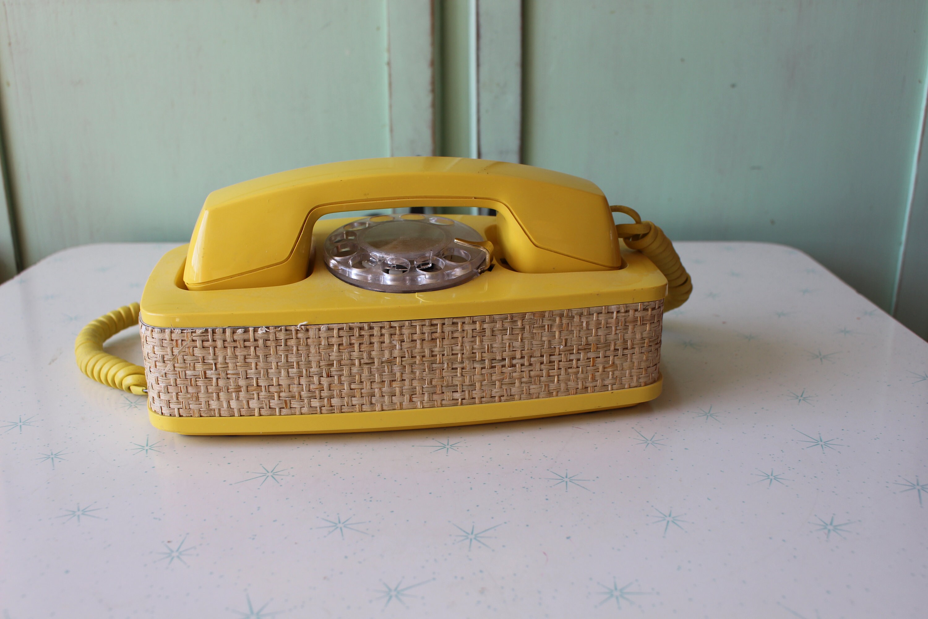 1960s 1970s Yellow Telephone.....retro. Diner. Rad. 1960s | Etsy