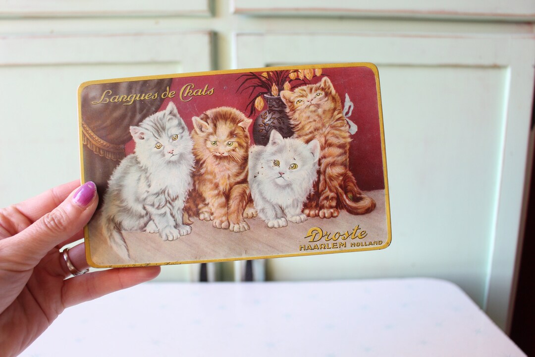 Vintage CAT Tin Storage Box....kitchen. Housewares. Retro. Vintage Home ...