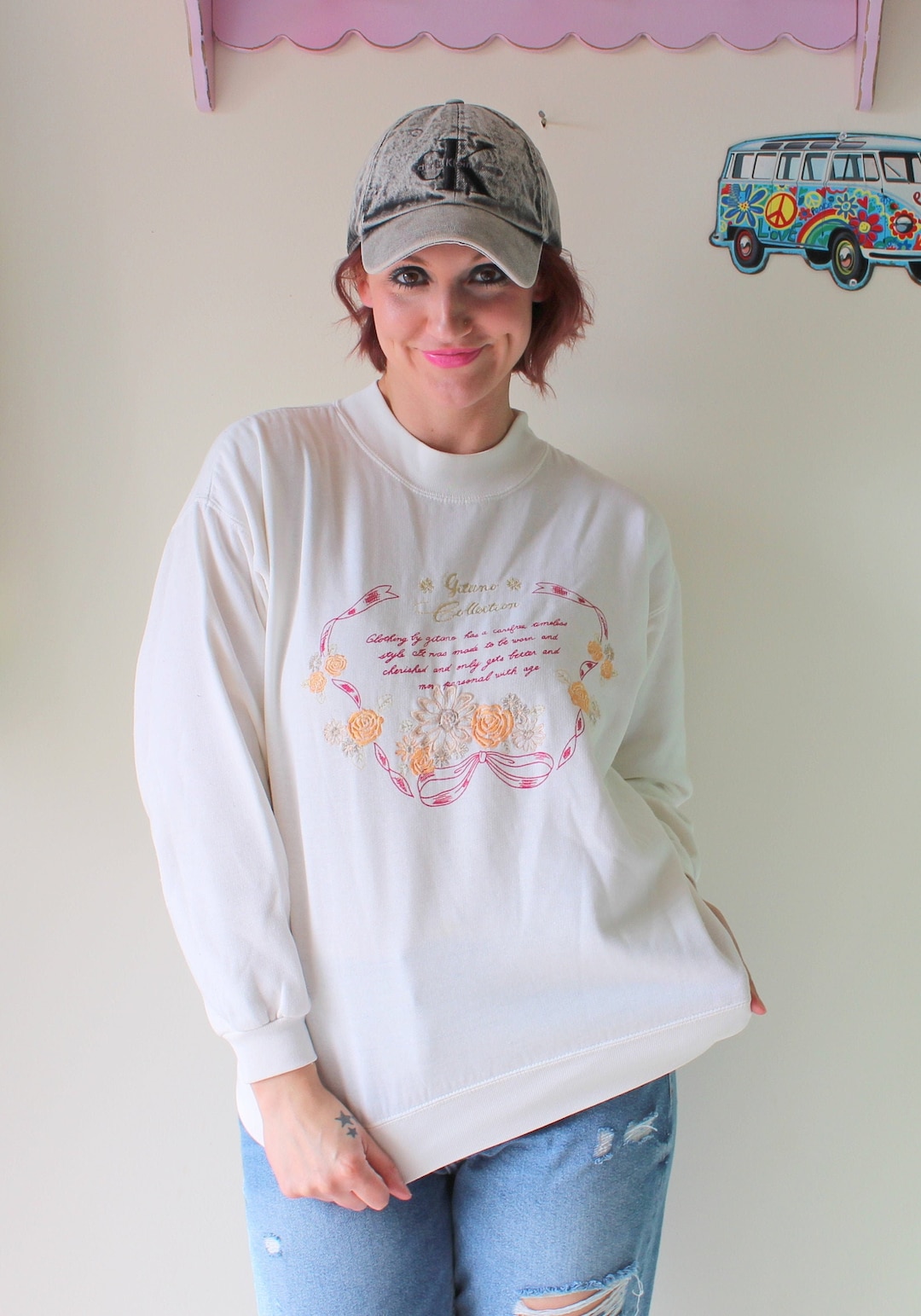 1980s VINTAGE GITANO Sweatshirt....80s Clothing. RARE. Ladies. Hipster ...