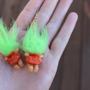 NOS Vintage TROLLS Earrings...mask Troll. Collectible. Troll. 1980s ...