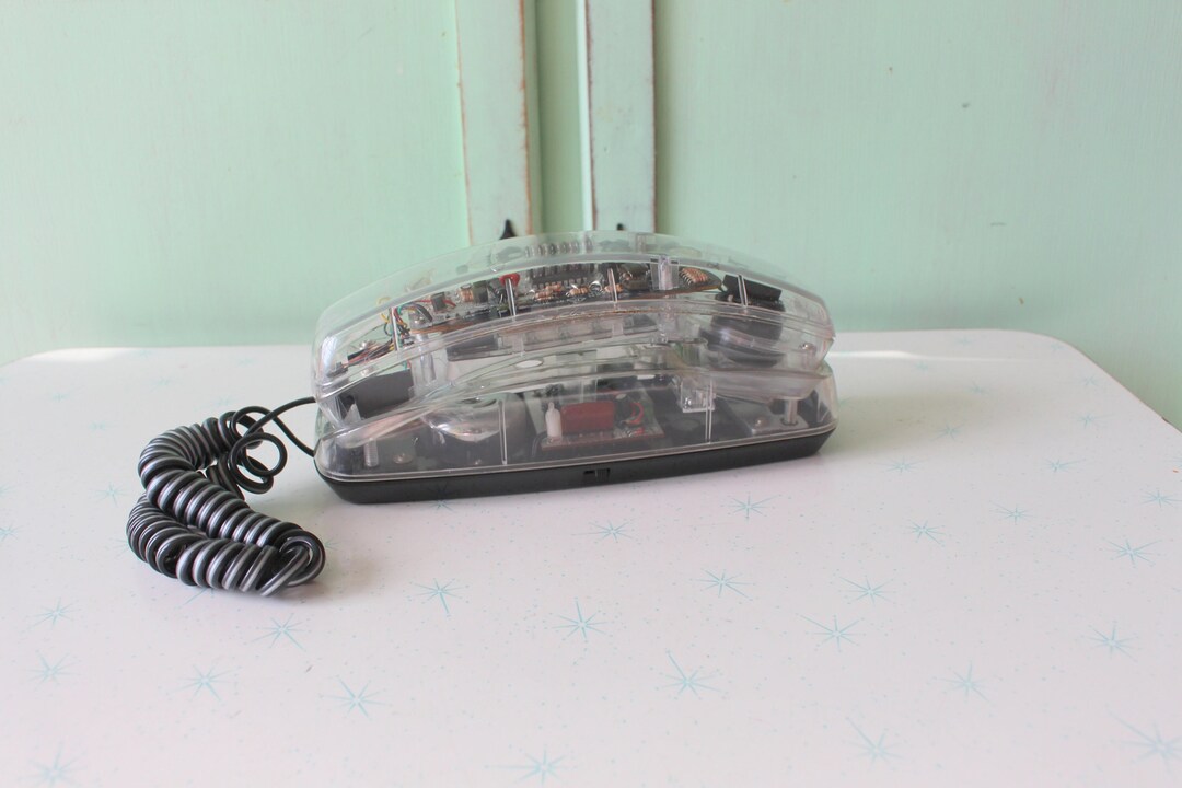 1980s CLEAR Telephone...retro. Mod. Diner. Rad. 80s Phone. Collectible ...
