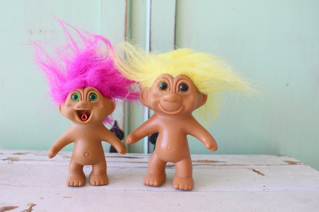 Vintage TROLLS Doll Set...doll. Collectible. Troll. 1980s. 1990s ...