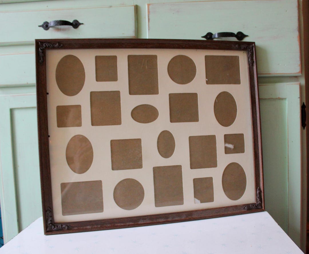 1970s 80s Wooden Collage Vanity Picture Frame....70s Home. Novelty ...