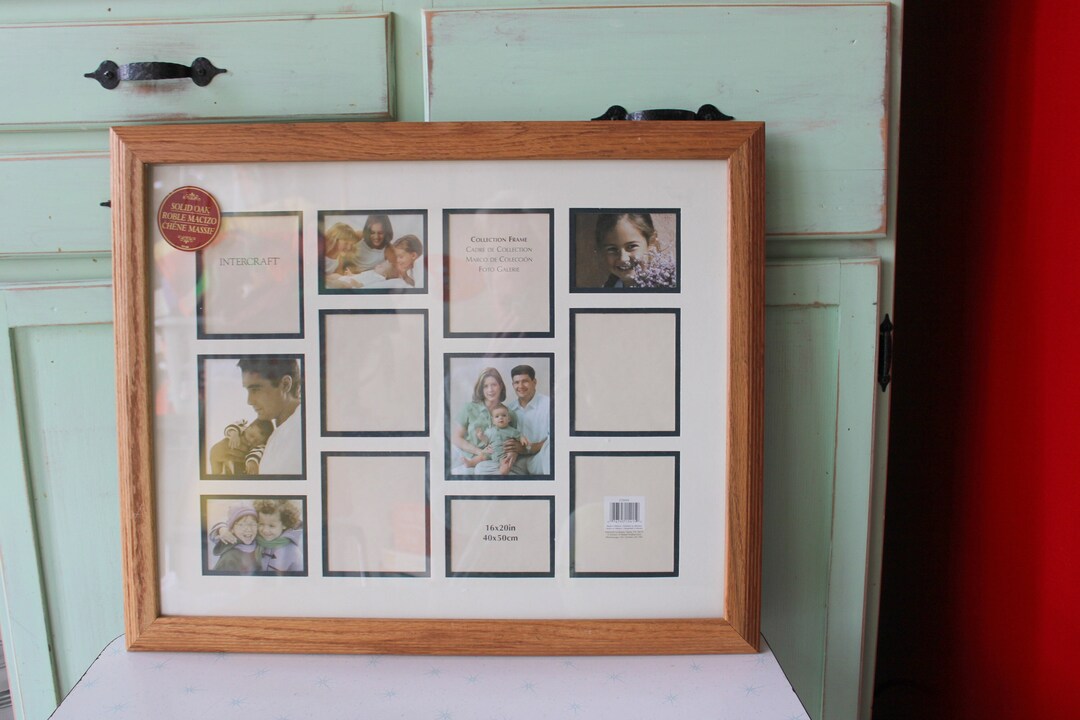 HUGE 1970s 80s Wooden Collage Vanity Picture Frame....70s Home. Novelty ...