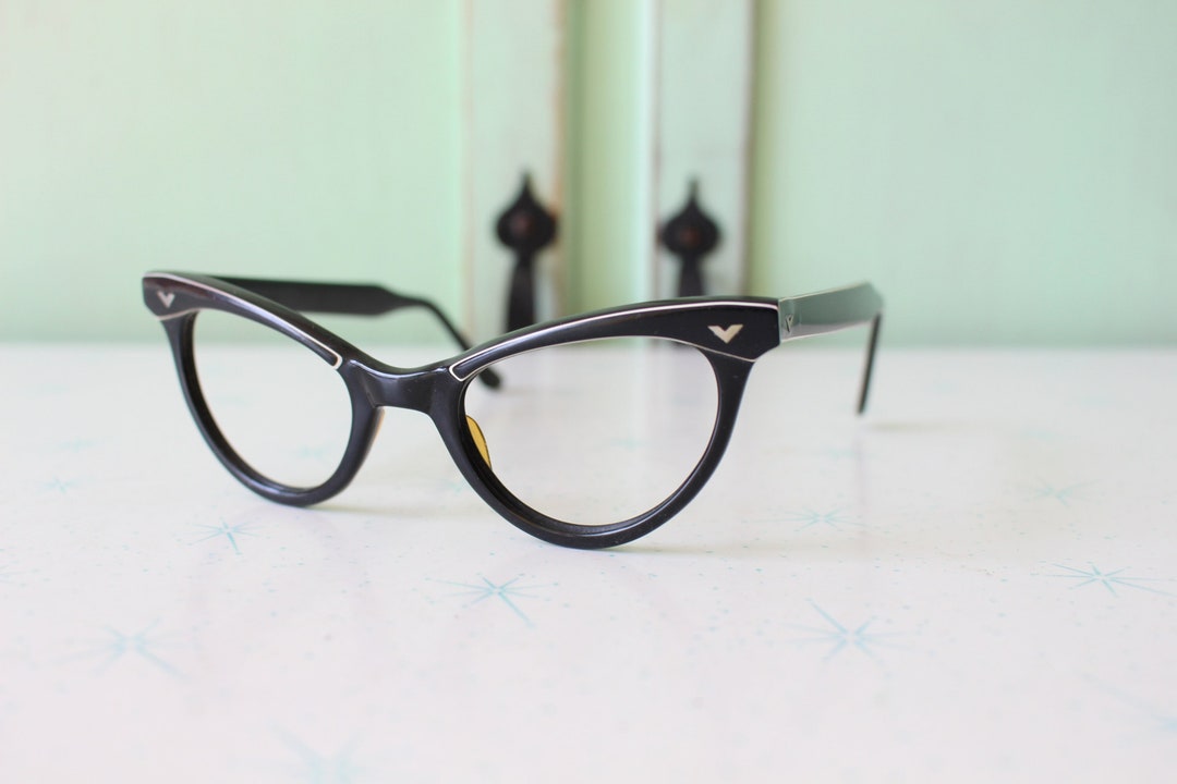 Vintage Cateye Glasses - 1950s 60s Winged Eyewear - No Lens - Etsy