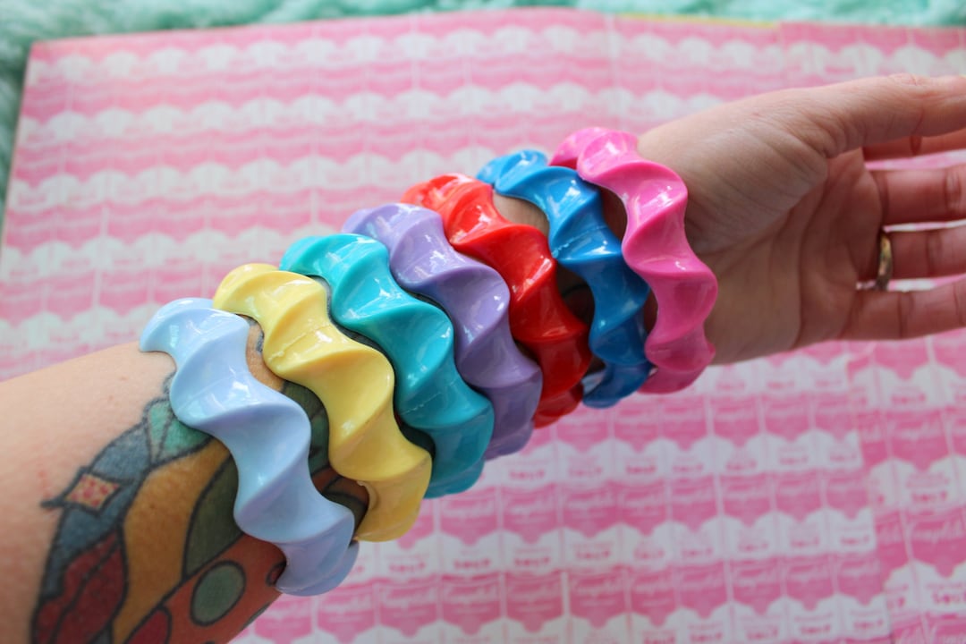 1980s Vintage Bright Colorful Bracelet....listing for One. 80s Jewelry ...