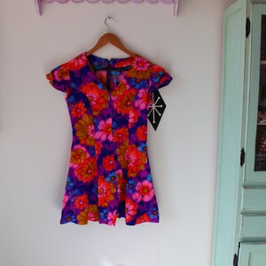 1960s Vintage MOD GIRL Dress..size Xs Small Womens..pink. Floral Dress ...