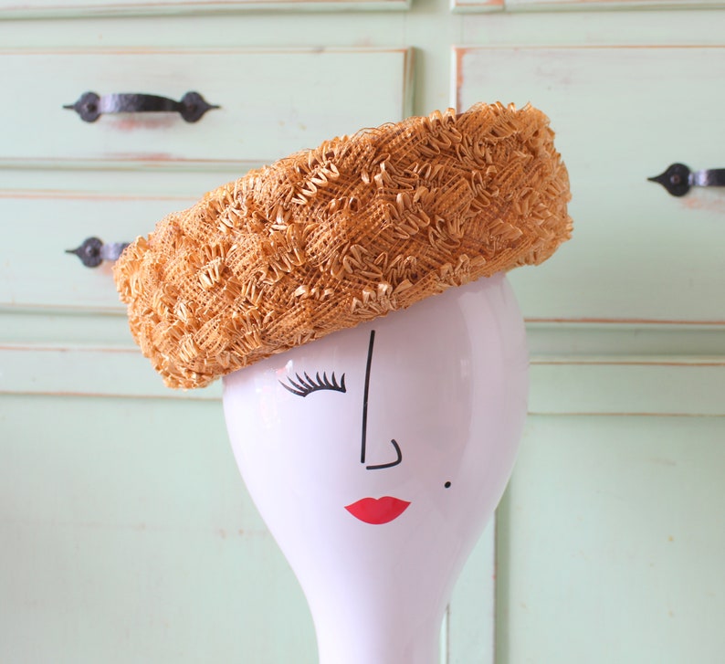 Vintage Mid Century Hat...sharon. Straw Hat. Church. Summer. - Etsy