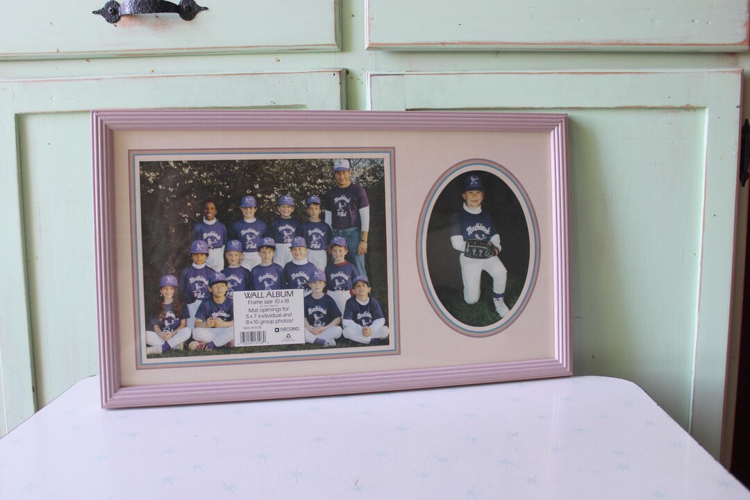 1980s Vintage Solid Oak Wooden Collage Picture Frame....novelty. Gift ...