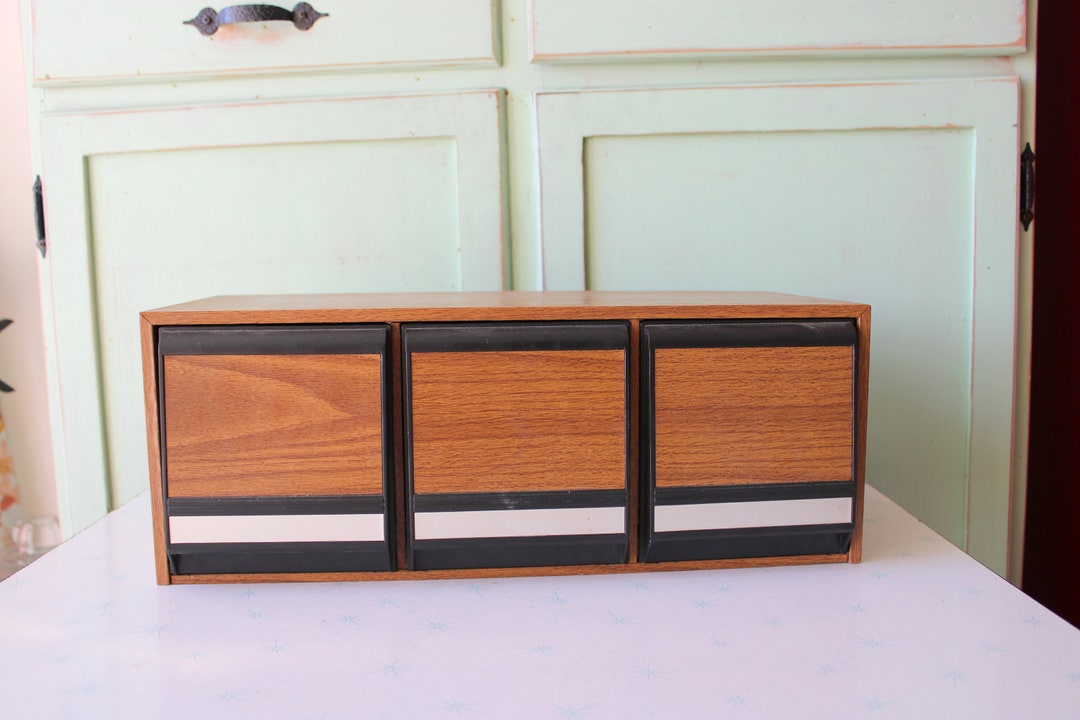 Vintage CD Holder Shelf 1980s Music Library Home Office Studio Audio ...