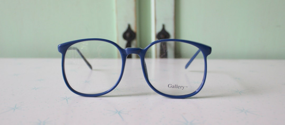 Vintage Blue 1980s NOS Eyewear Glasses...unisex. New Old Stock. Classic ...