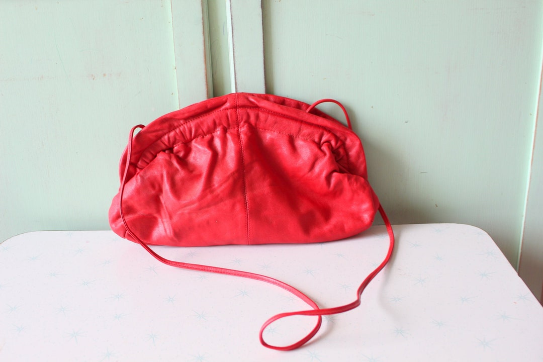 1980s RED Fancy Handbag....indie. Chic. Soho. Retro. Red Purse. Rad 80s ...