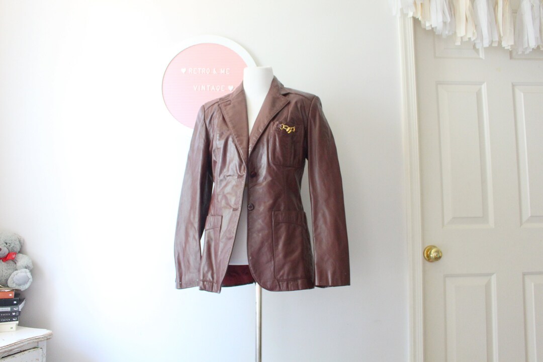Vintage AIGNER Leather Jacket: 1980s Designer Coat, Small/medium - Etsy