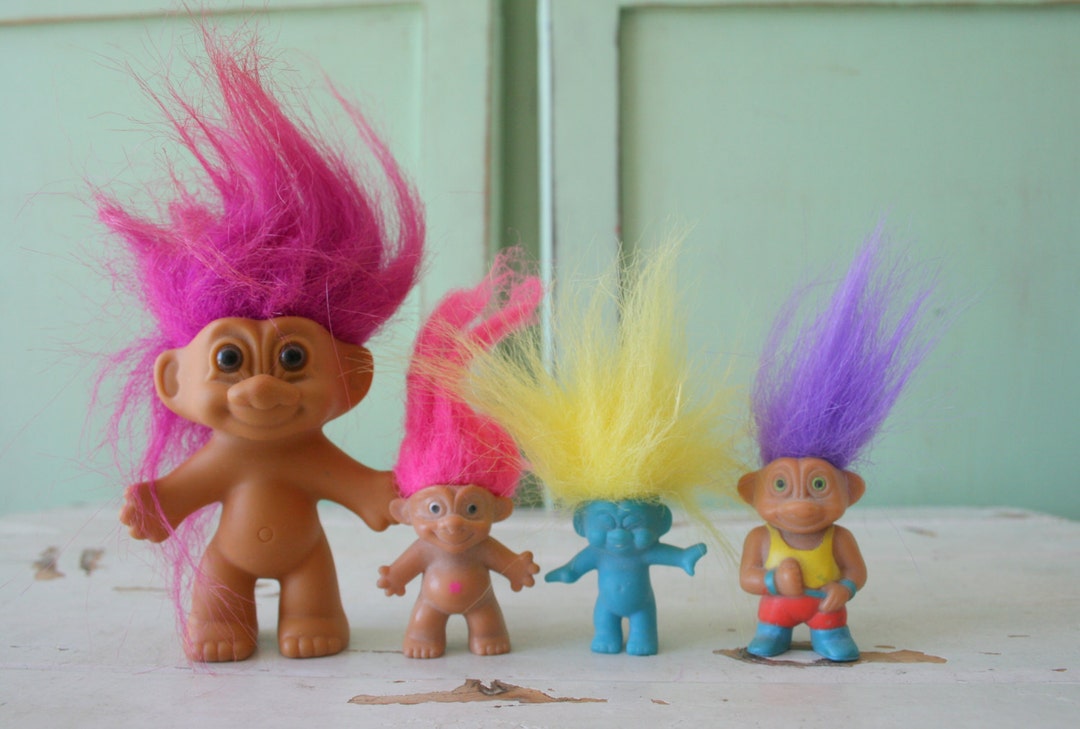 Vintage TROLLS Doll Set...doll. Collectible. Troll. 1980s. 1990s ...