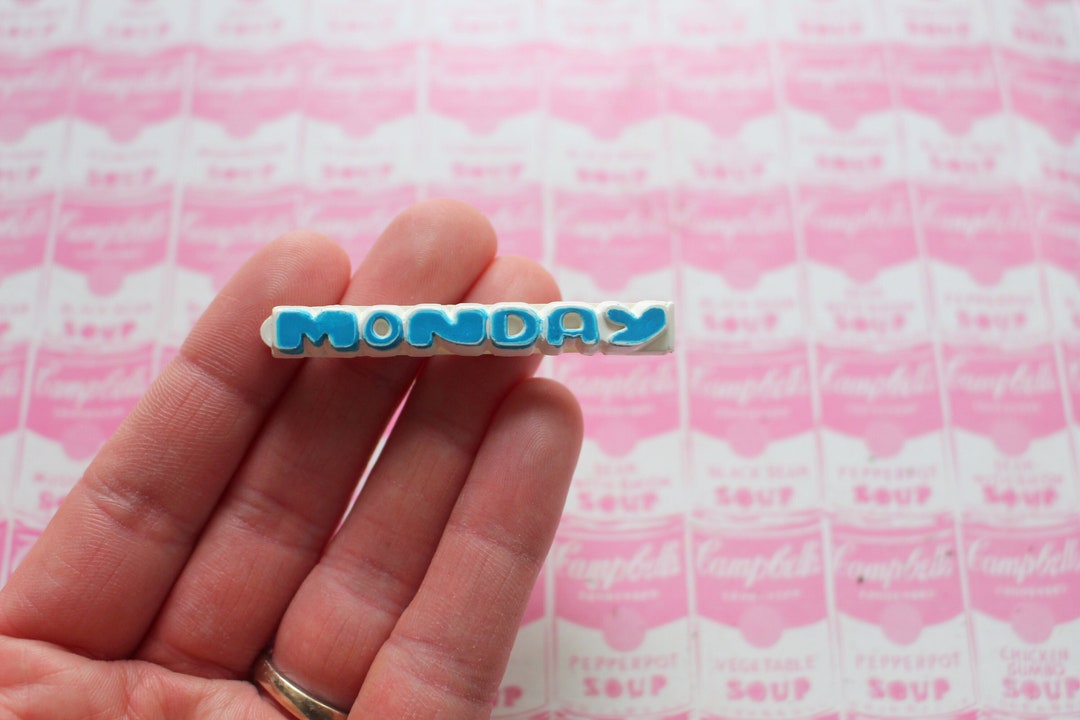 1980s Vintage MONDAY Hair Clip....days of Week. Girls. Adults. Retro ...