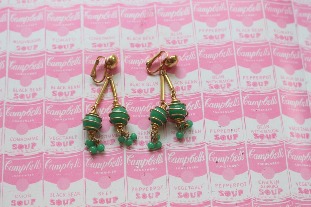 1980s Vintage Dangly Clip on Earrings.....dangle. Retro. Fancy. Glam ...