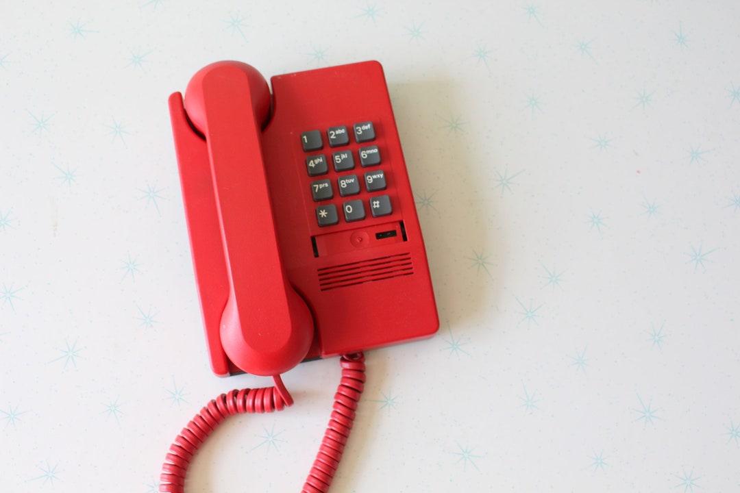 Vintage Red Push-button Telephone: Retro 80s-90s Decor (as-is) - Etsy
