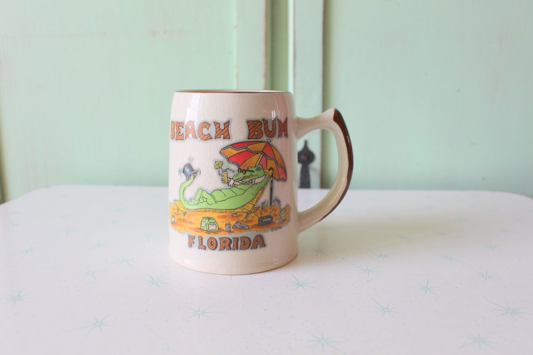 Vintage 80s Florida Beach Bum Mug: Retro Novelty Cup - Etsy