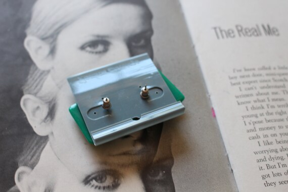 1980s NOS Square NOS Earrings. green. costume. 1980s … - Gem
