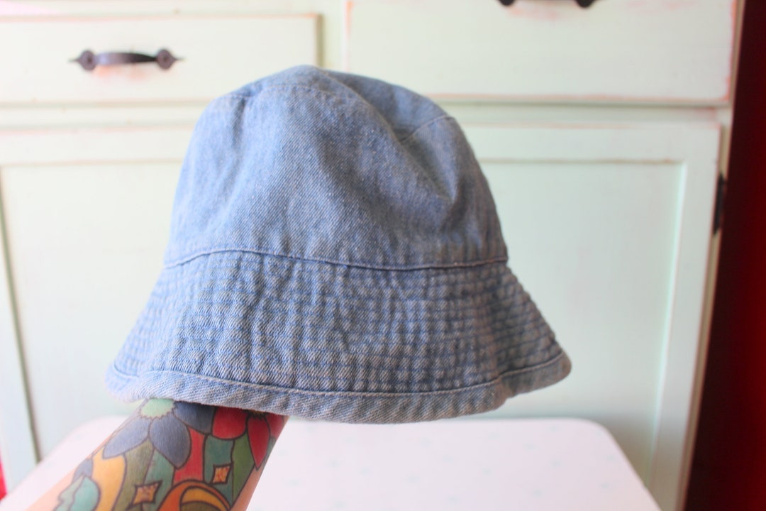 Vintage Denim Jean 1980s 1990s Hat......chic. Soho. Costume. 1980s Hat ...