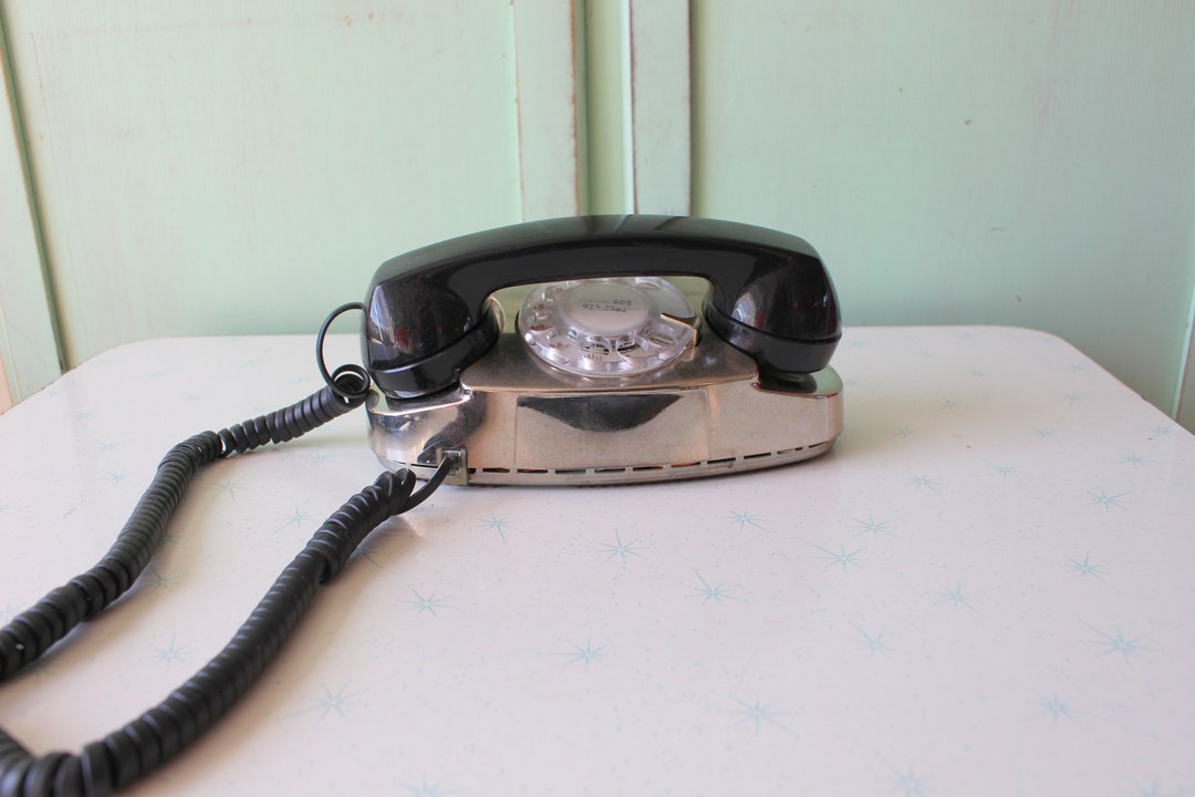 1960s Black Rotary Telephone: Retro Home Decor - Etsy