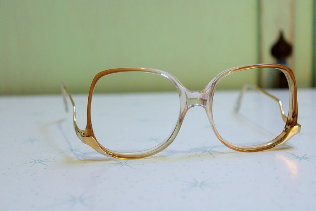 Vintage 70s Retro Eyewear Frames: Big Lens Mod Glasses - Etsy