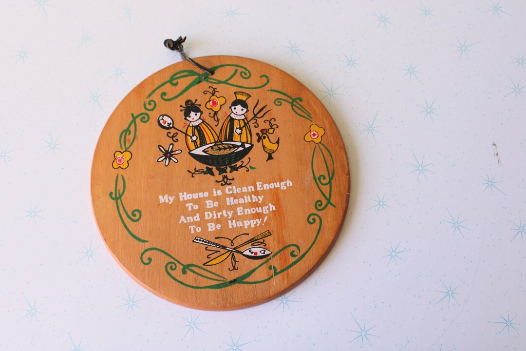 1970s Wooden Kitchen Wall Art Board Decor.....retro. Home. Wood. House ...