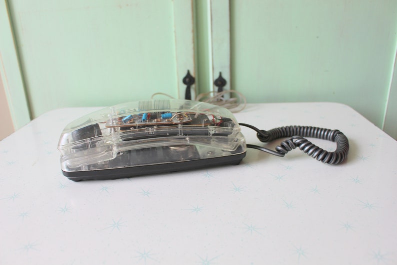 1980s CLEAR Telephone....retro. Mod. Diner. Rad. 80s Phone. - Etsy